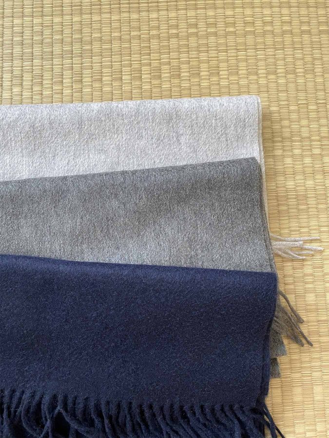 Classic Plain Cashmere Scarf Grey • Oats & Rice