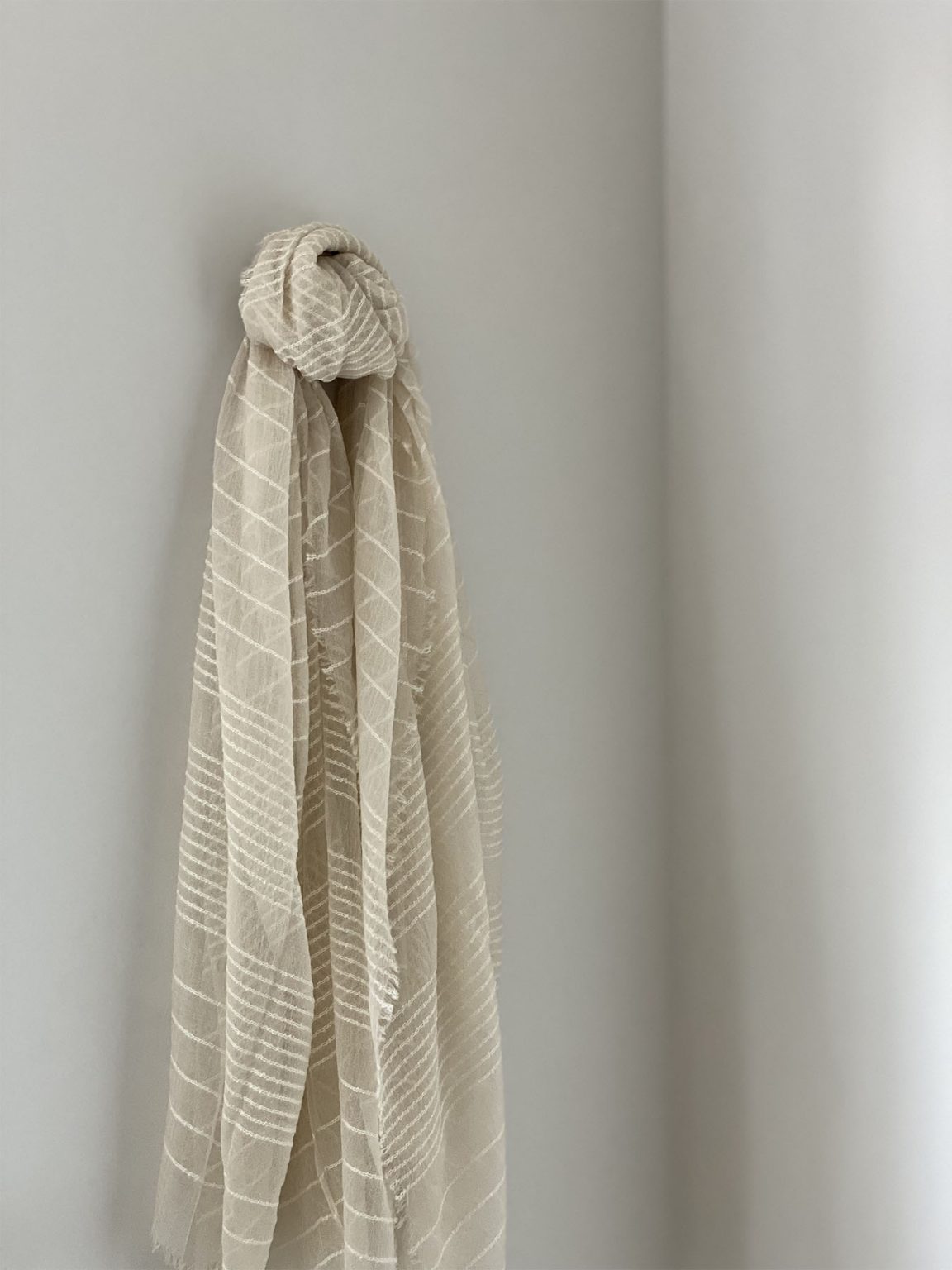 Superfine Cashmere Square Scarf Monochrome • Oats & Rice